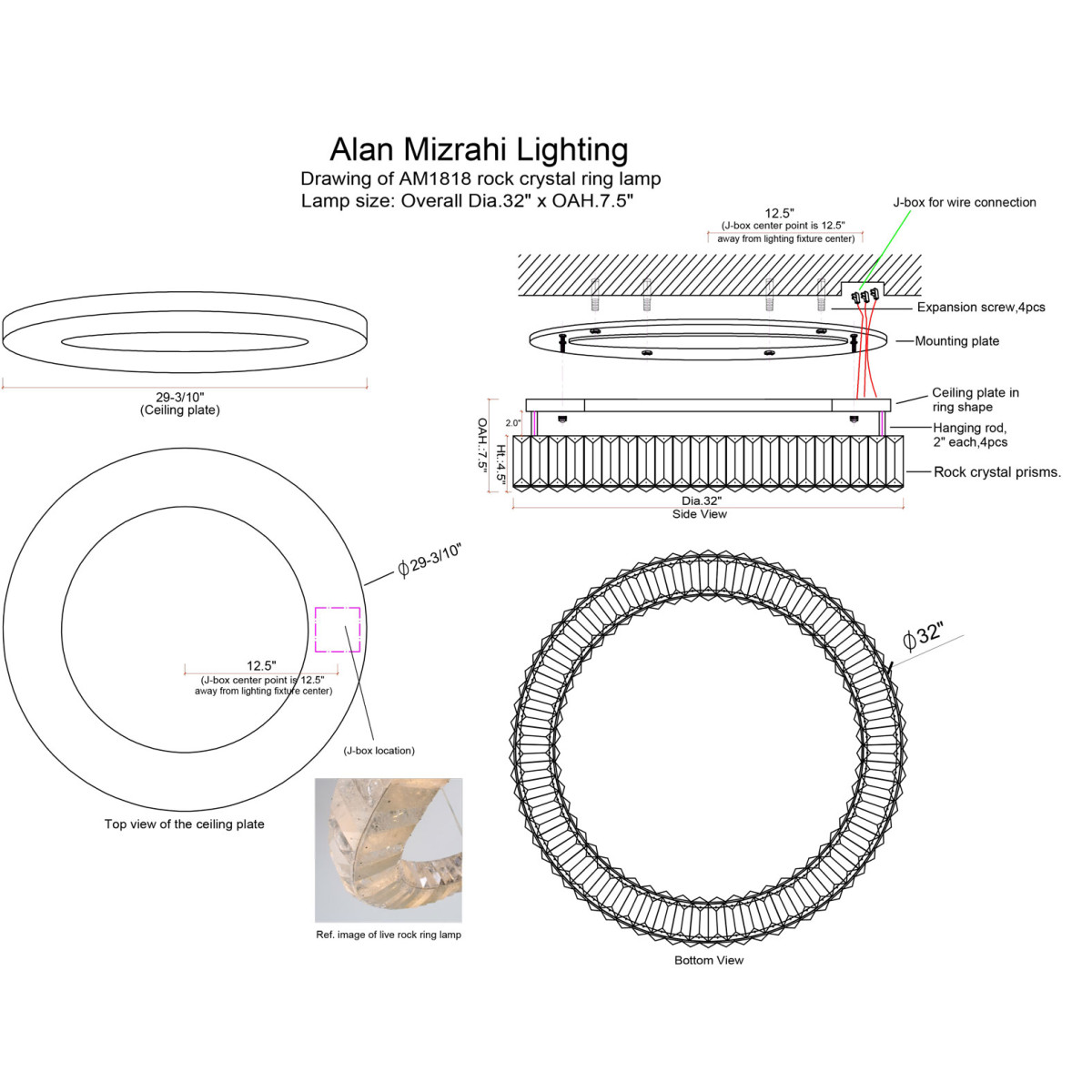 AM1818F WHEEL ROCK FLUSH MOUNTED